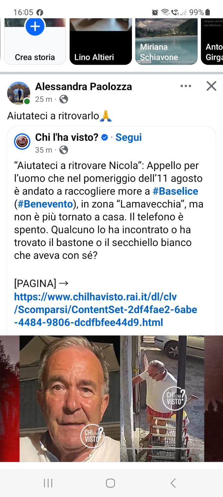 Baselice, scomparso l’ex sindaco Nicola Paolozza: rilancio dell’appello ...